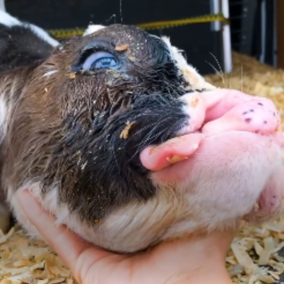Sick Baby Cow Was About To Be Put Down But This Couple Wouldn't Let It